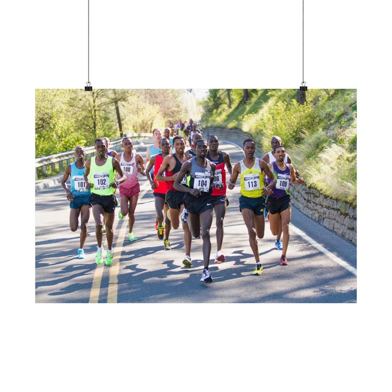 Bloomsday Fun Run Men's Elite Participants in Running Motion Poster ...