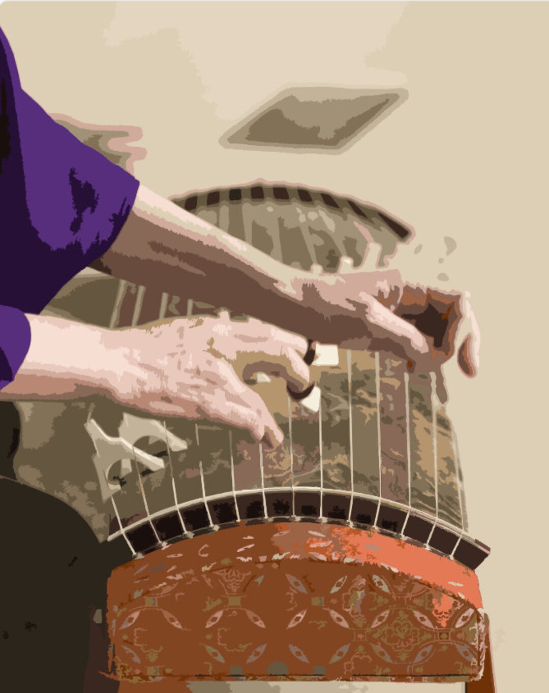 Japanese Woman Hand Playing Koto Instrument, Music, Sound, Culture ...