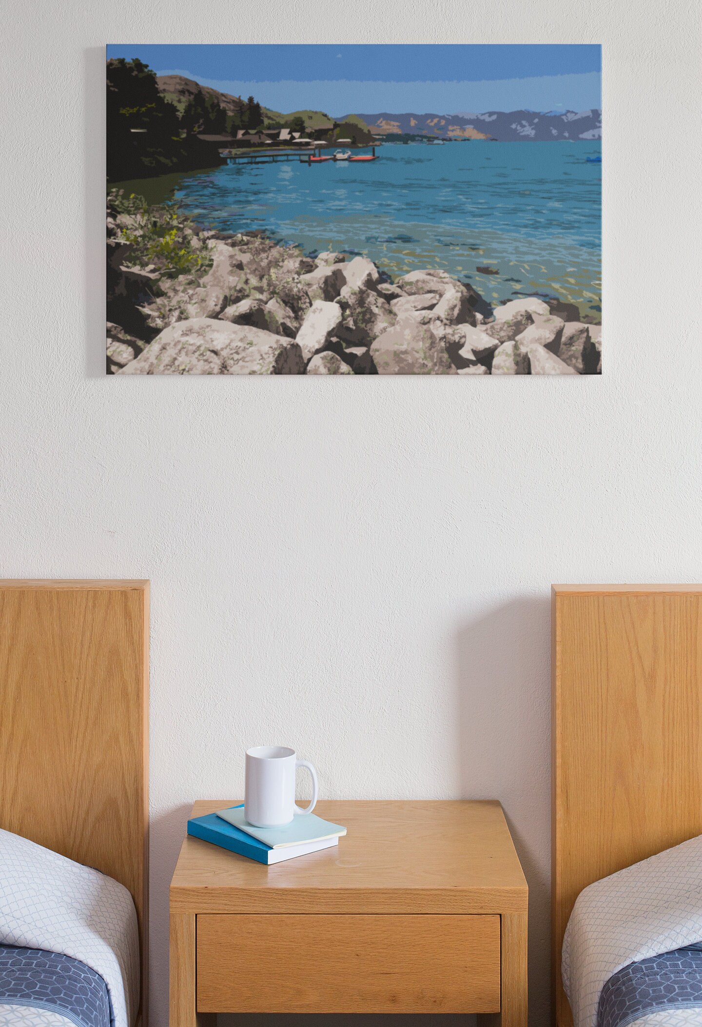 Rocky Shoreline at Lake Chelan, Washington, Waterfront, Scenery ...