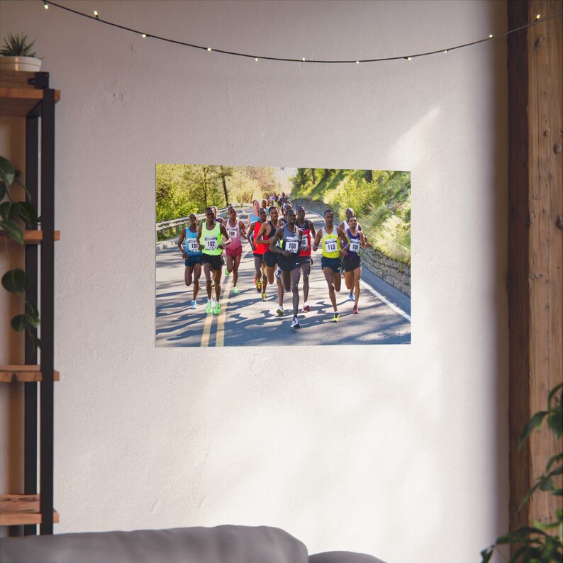 Bloomsday Fun Run Men's Elite Participants in Running Motion Poster ...