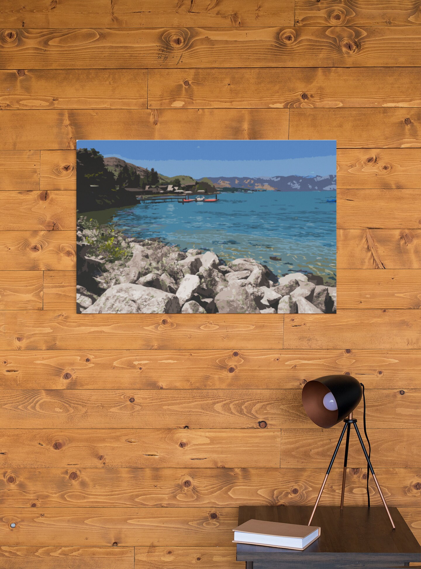 Rocky Shoreline at Lake Chelan, Washington, Waterfront, Scenery ...