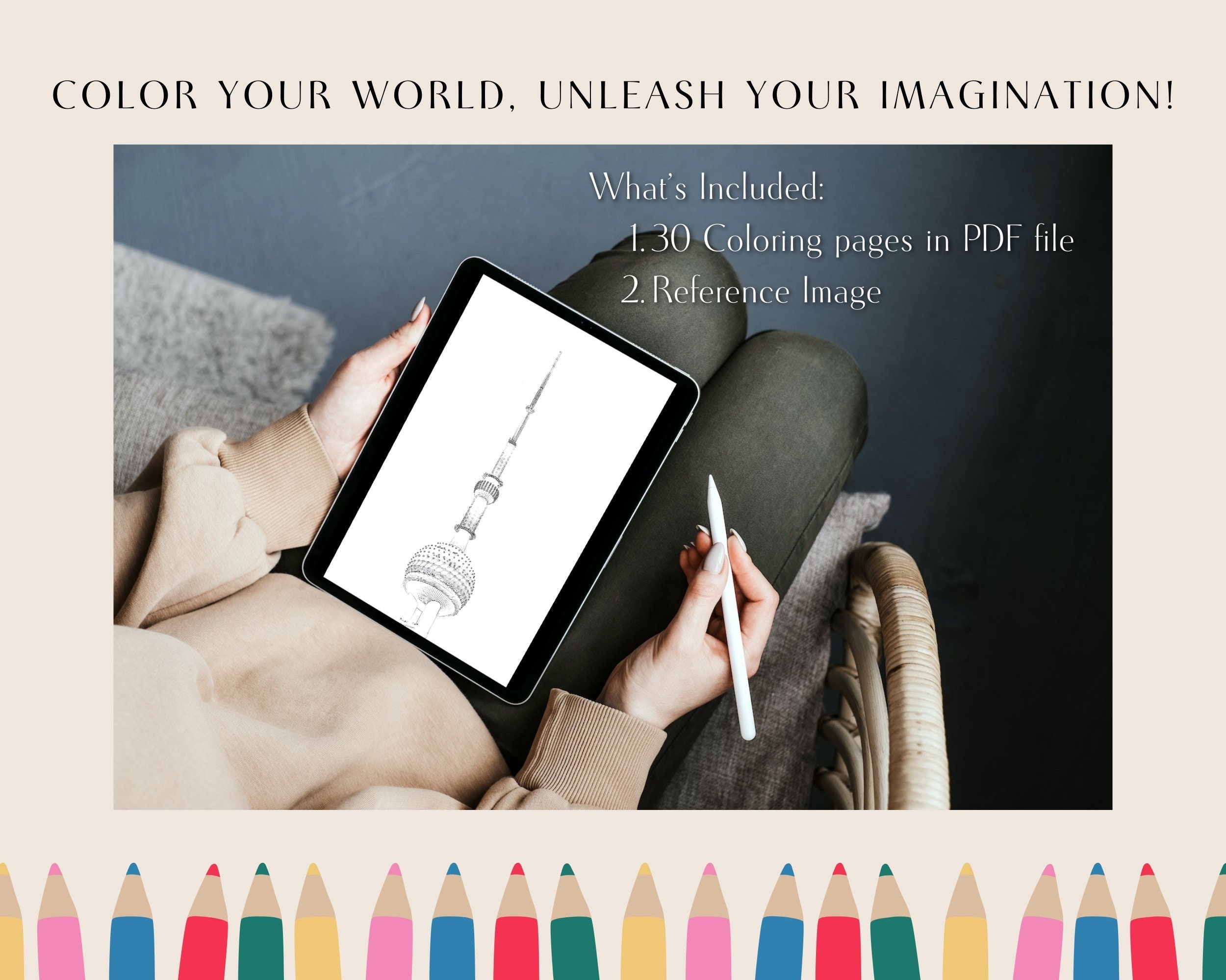 Explore the Beauty of Asia Coloring Pages Bundle: 30 Unique Digital ...