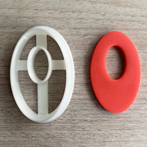Oval Donut With Cutout Cookie Cutter Fondant Cutter - Etsy