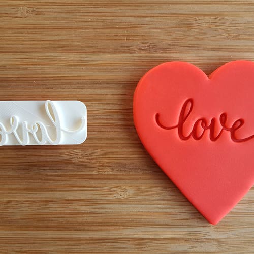 Love Fondant Embosser Stamp With Handle Icing Frosting Biscuit - Etsy