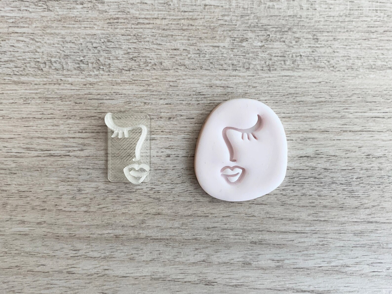 Abstract Face 5 Embosser Stamp for Fondant Polymer Clay - Etsy