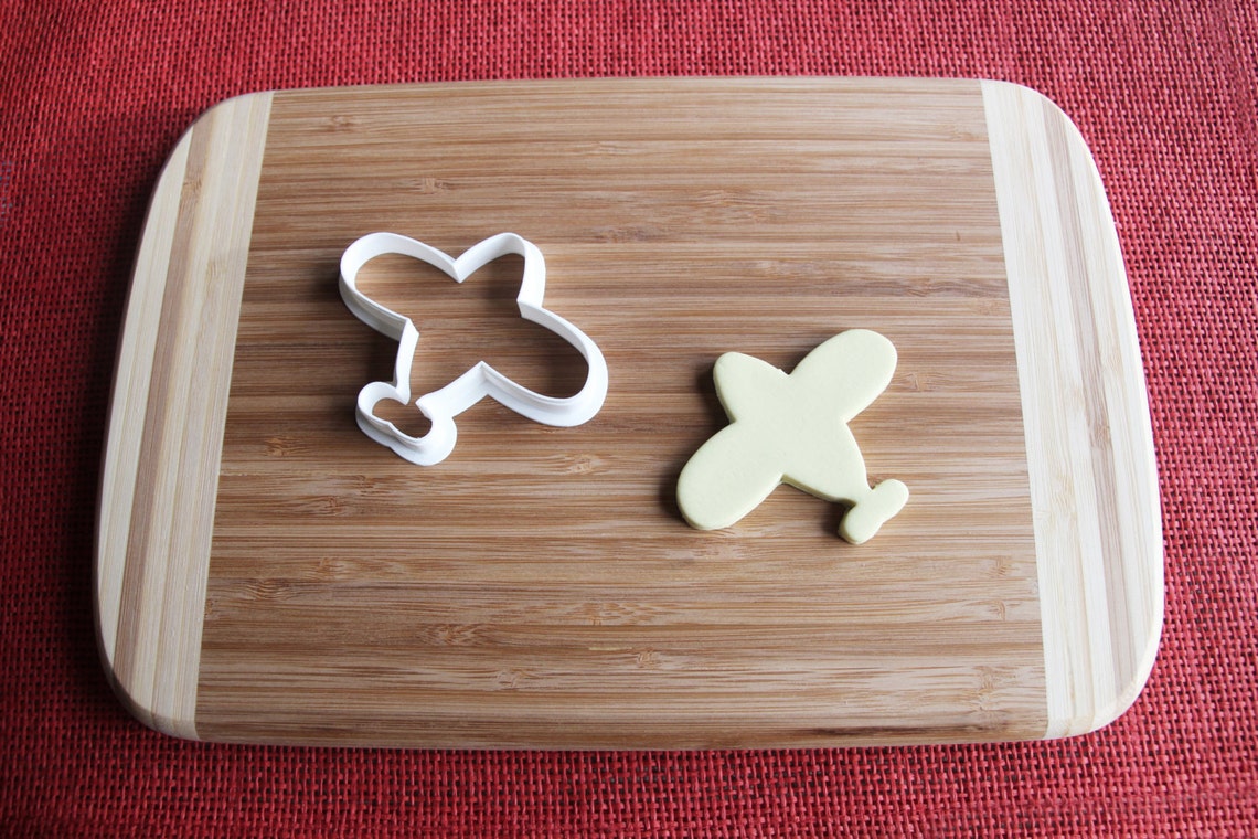 Airplane Cookie Cutter Biscuit Stamp Cake Topper Fondant - Etsy