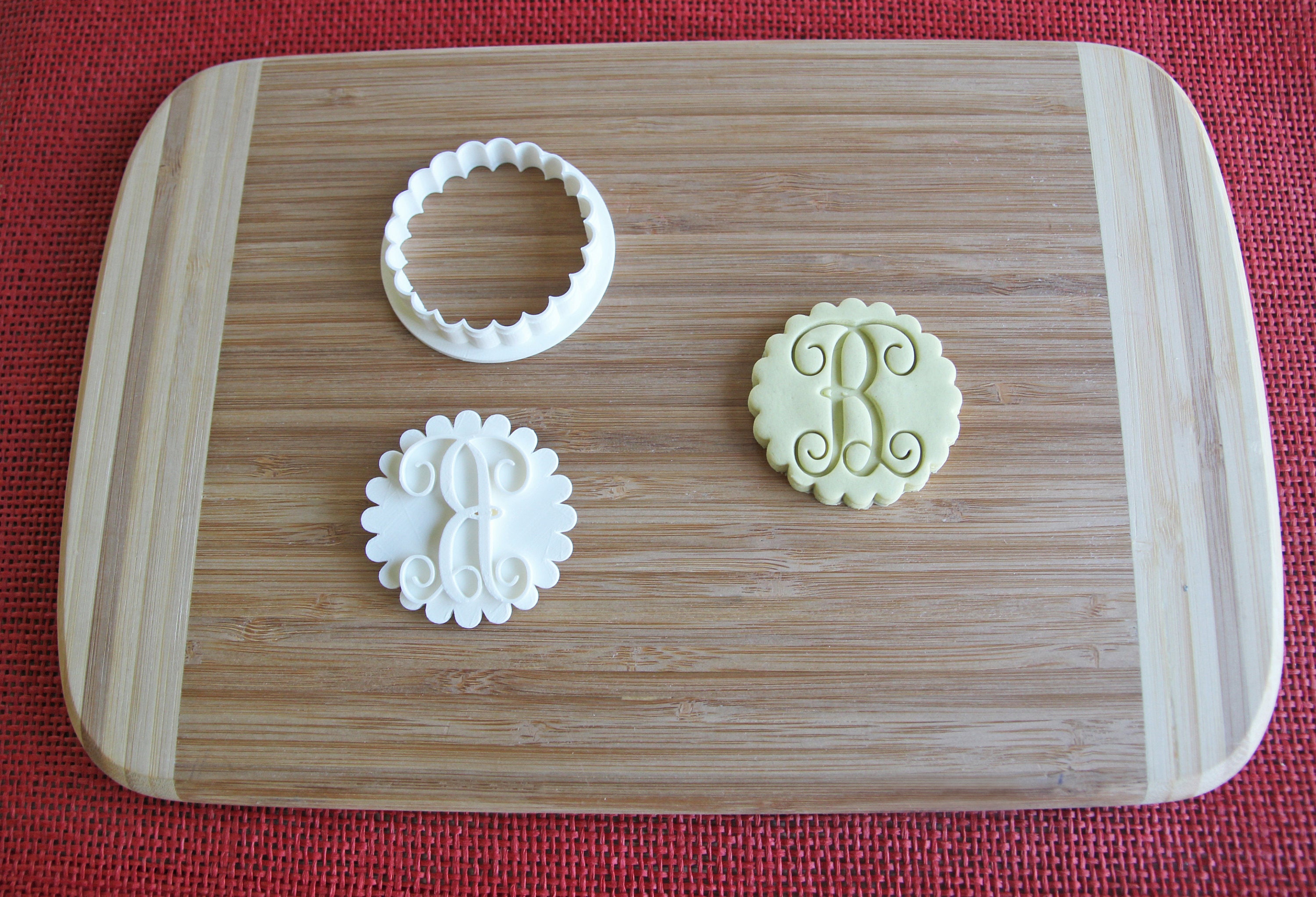 Vine Monogram Cookie Cutter Single Letter Cookie Cutter - Etsy
