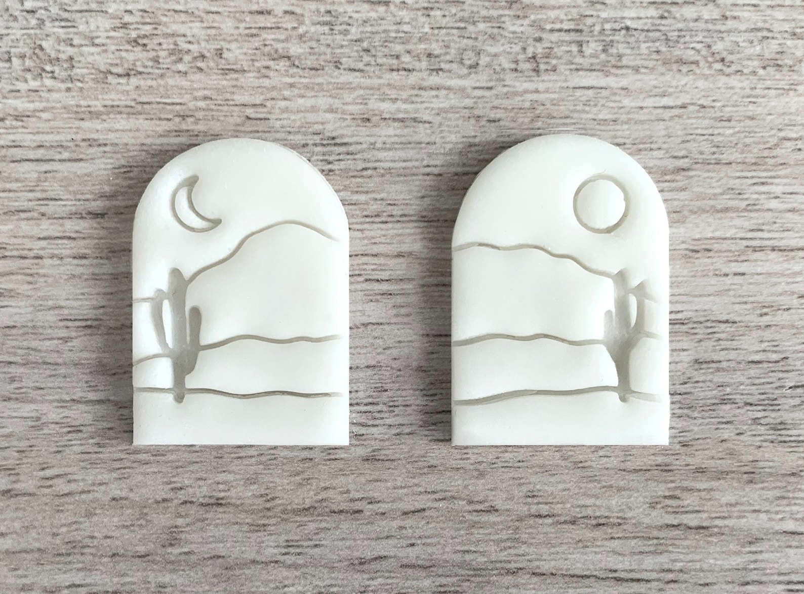 Desert Landscape Embosser Set, Cactus, Moon and Sun Stamp - Etsy
