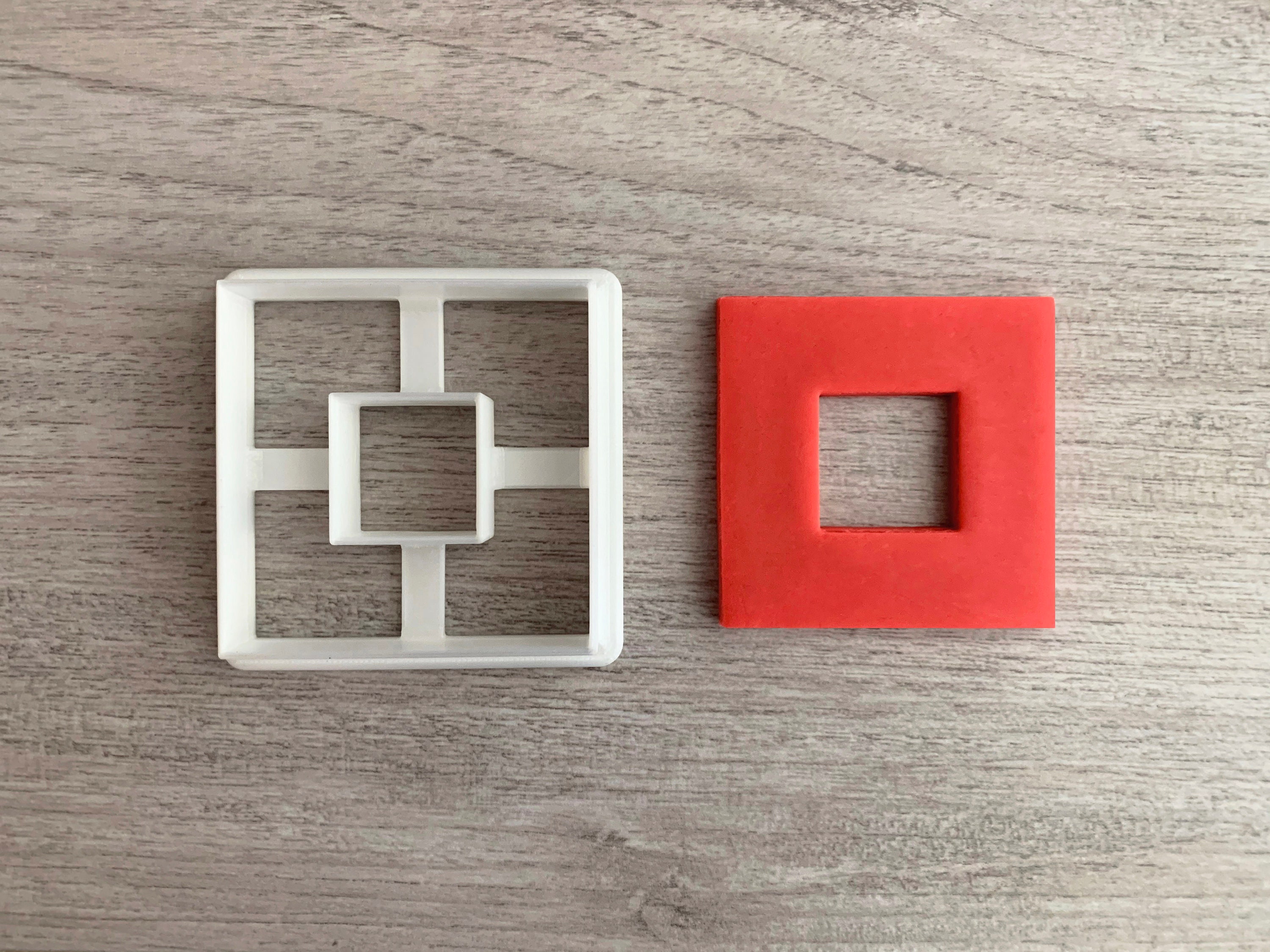 Square Donut With Cutout Cookie Cutter Fondant Cutter - Etsy