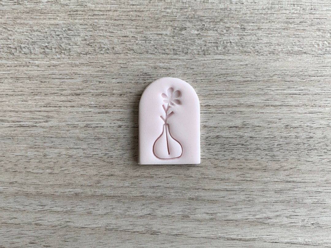 Flower in Vase Embosser, Stamp for Fondant, Polymer Clay, Cookies ...