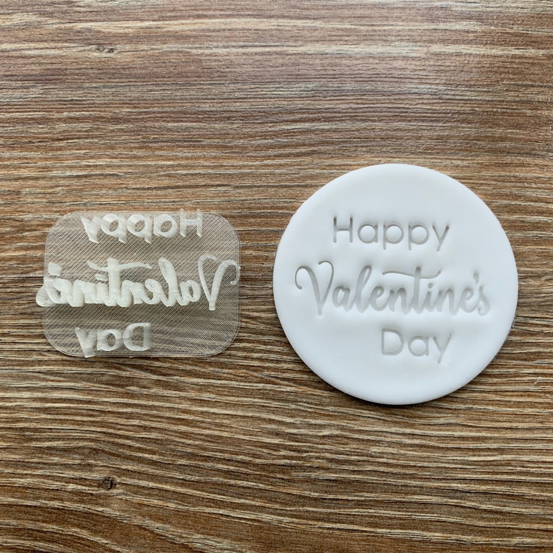 Happy Valentine's Day Embosser Stamp With Handle | Fondant Icing ...