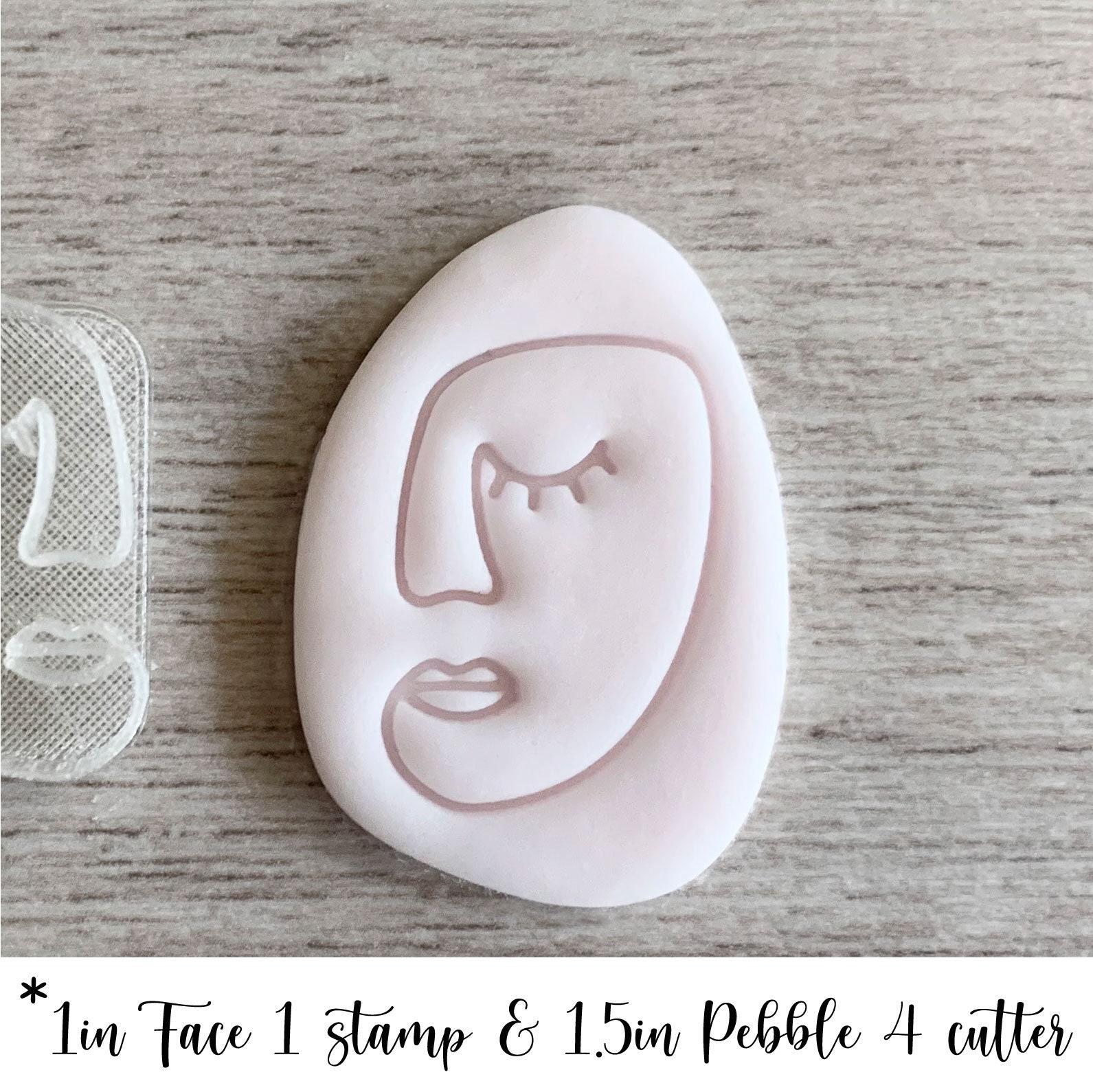 Abstract Face 1 Embosser Stamp for Fondant Polymer Clay - Etsy