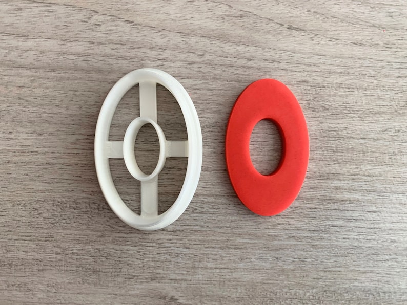 Oval Donut With Cutout Cookie Cutter Fondant Cutter - Etsy