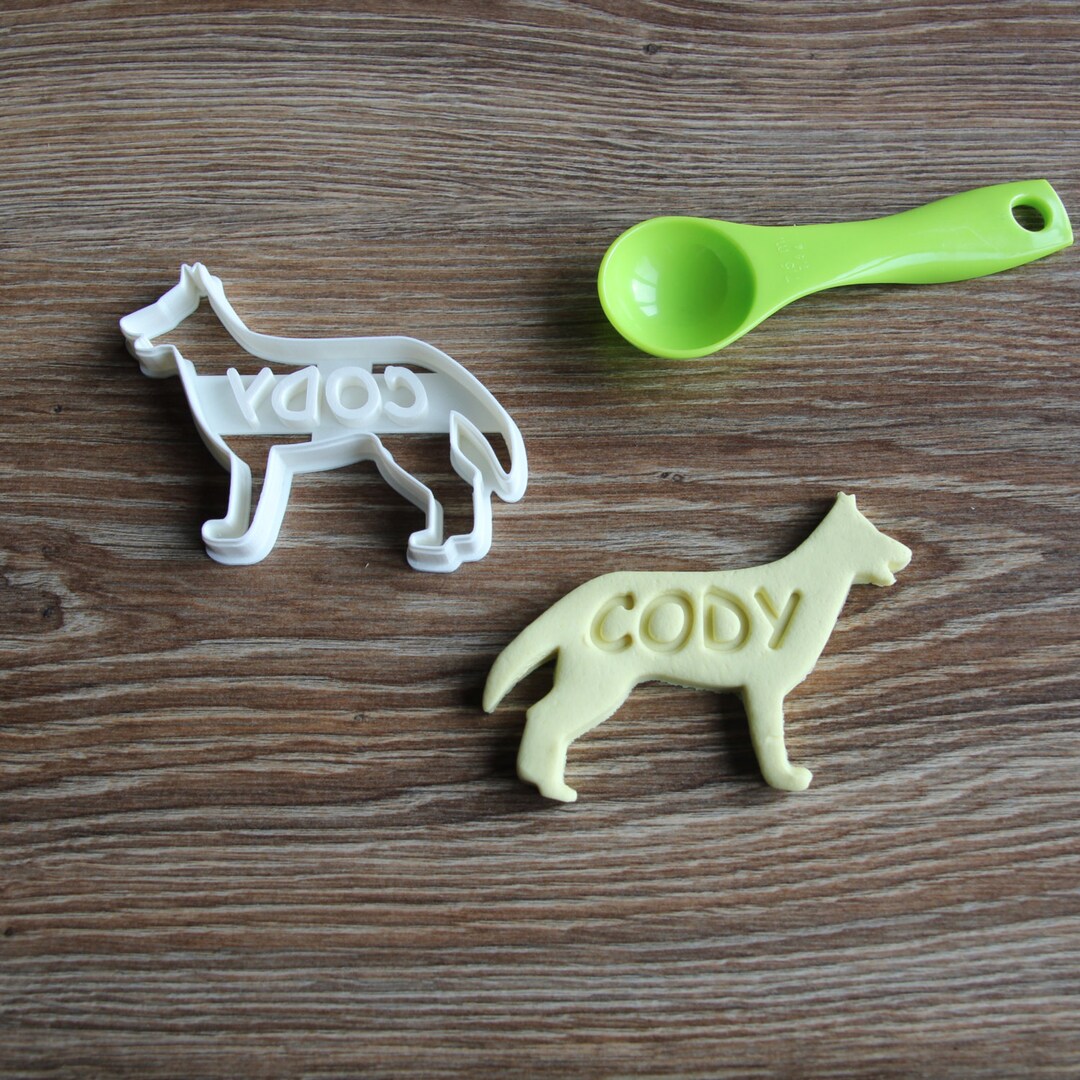 German Shepherd Cookie Cutter Custom Treat Personalized Dog Breed Puppy ...
