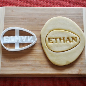 CUSTOM EGG Shaped Cookie Cutter Easter Personalized Biscuit Stamp Cake ...