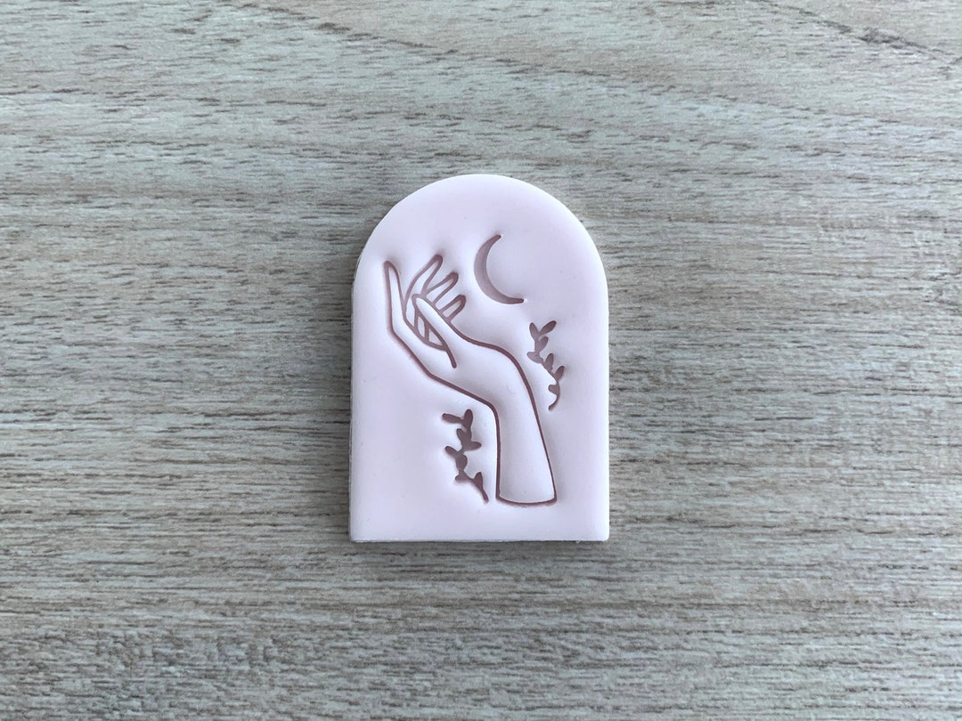 Boho Moon Hand Polymer Clay Stamp, Embosser, Earring Making Tool, Great ...