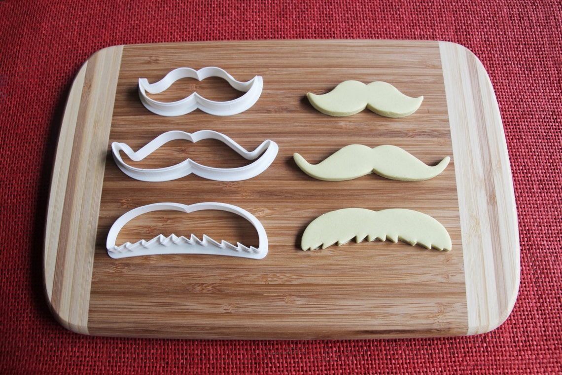 Moustache Set Cookie Cutter Cake Topper Fondant Cutter Cupcake - Etsy