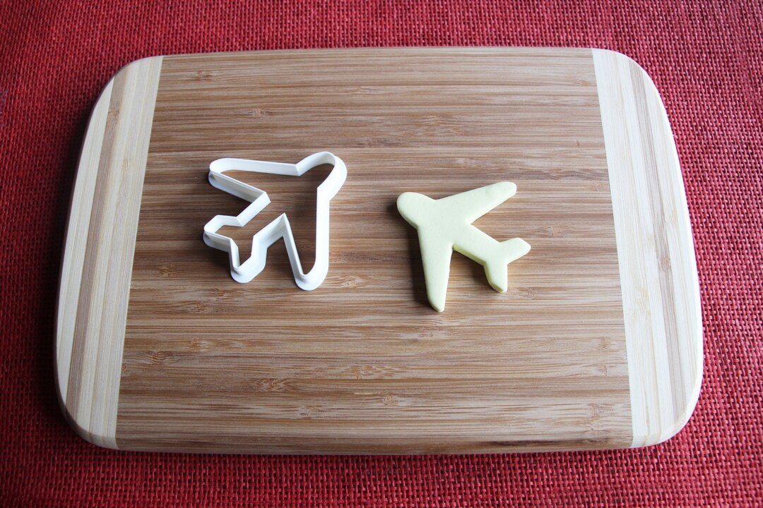 Airplane Cookie Cutter Biscuit Stamp Cake Topper Fondant Cutter Cupcake ...