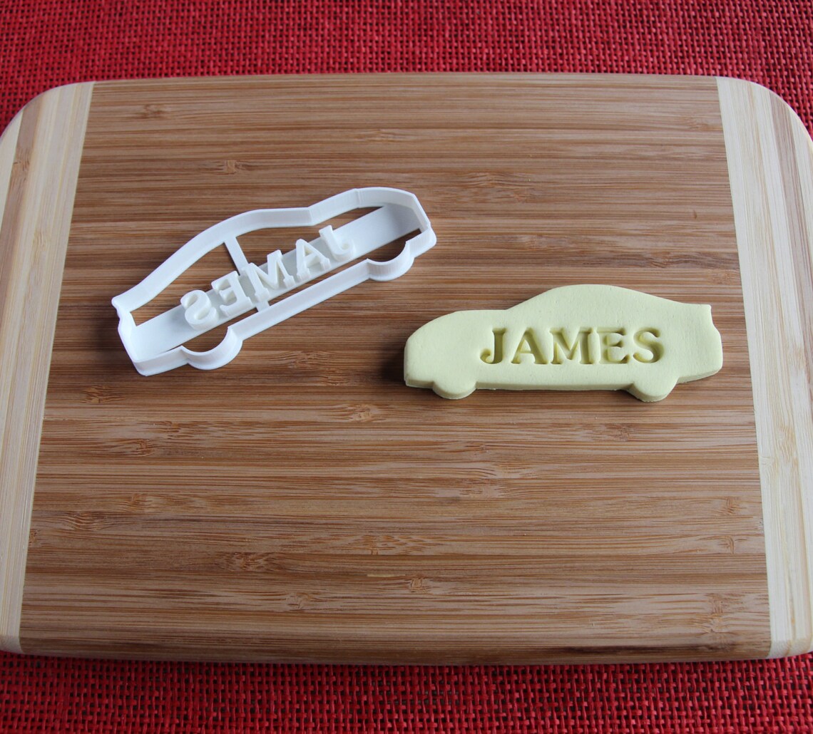 Personalized Car Cookie Cutter, Custom Biscuit Stamp, Name Cutout - Etsy