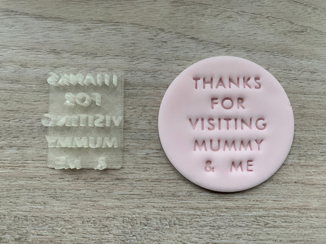 Thanks for Visiting Mummy & Me Fondant Embosser, Baby Shower Cookie ...