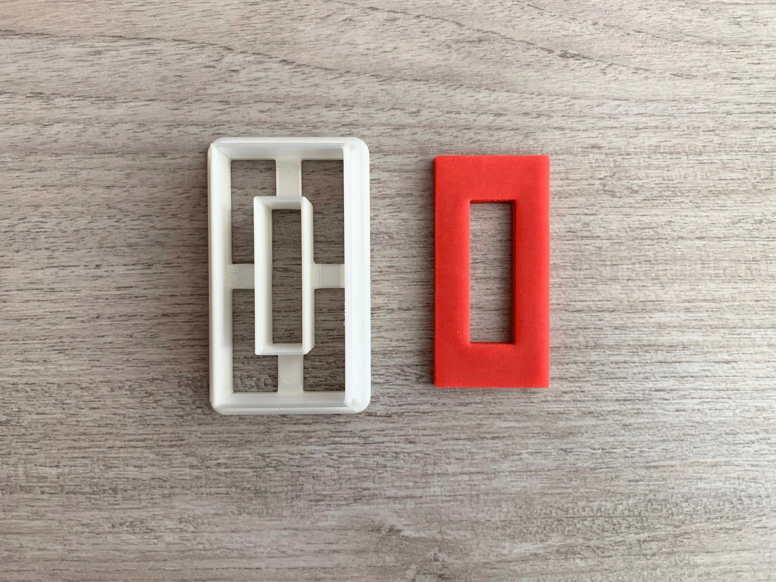 Rectangle With Cutout Cookie Cutter Fondant Cutter - Etsy