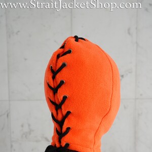 Orange Prison Bondage Straitjacket Mask / Laced / Zipper / Inmate ...