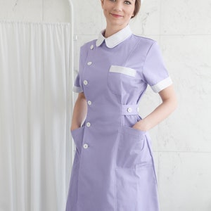 Cute Purple Nurse Uniform - High Quality 100% Cotton / ABDL Nurse ...