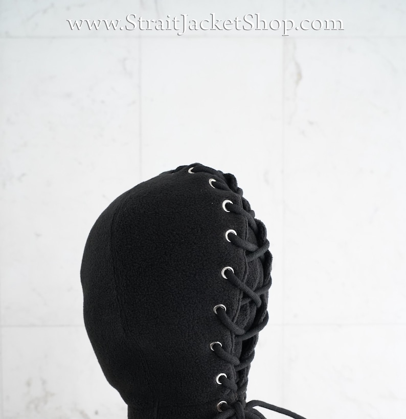 Black Bondage / Blindfold Hood Face Mask - Etsy