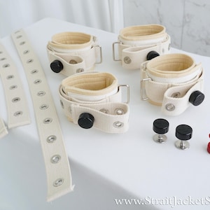 Set of Wrist and Ankle Cuffs Restraints With Segufix Locks / Asylum ...
