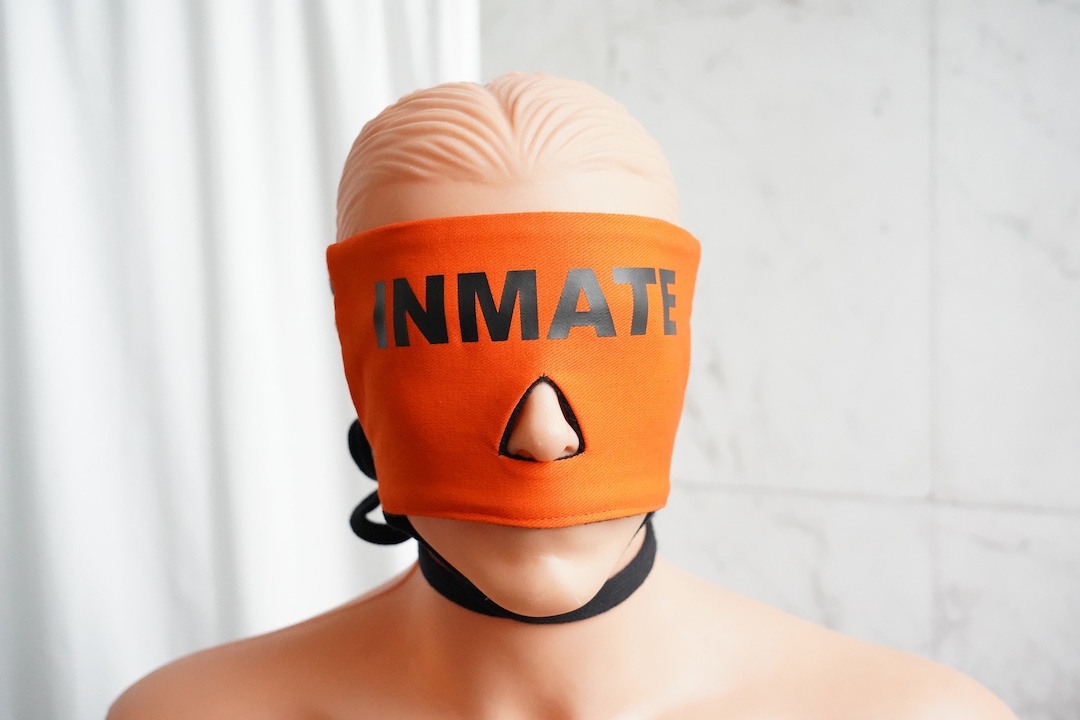 Blindfold for Inmate Prisoners - Face Mask / Sleep Mask / DDLG ...