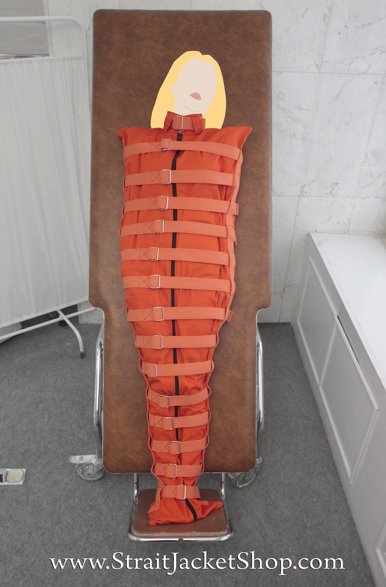 Orange Prison Sleep Sack Bondage Body Bag - Straitjacket Mummification ...