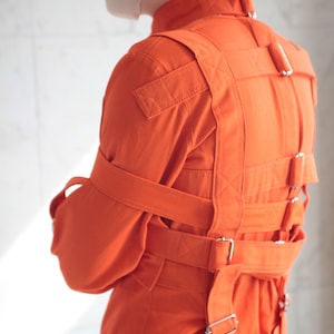 Orange Prison Straitjacket - Fully Functional Straitjacket Costume for ...