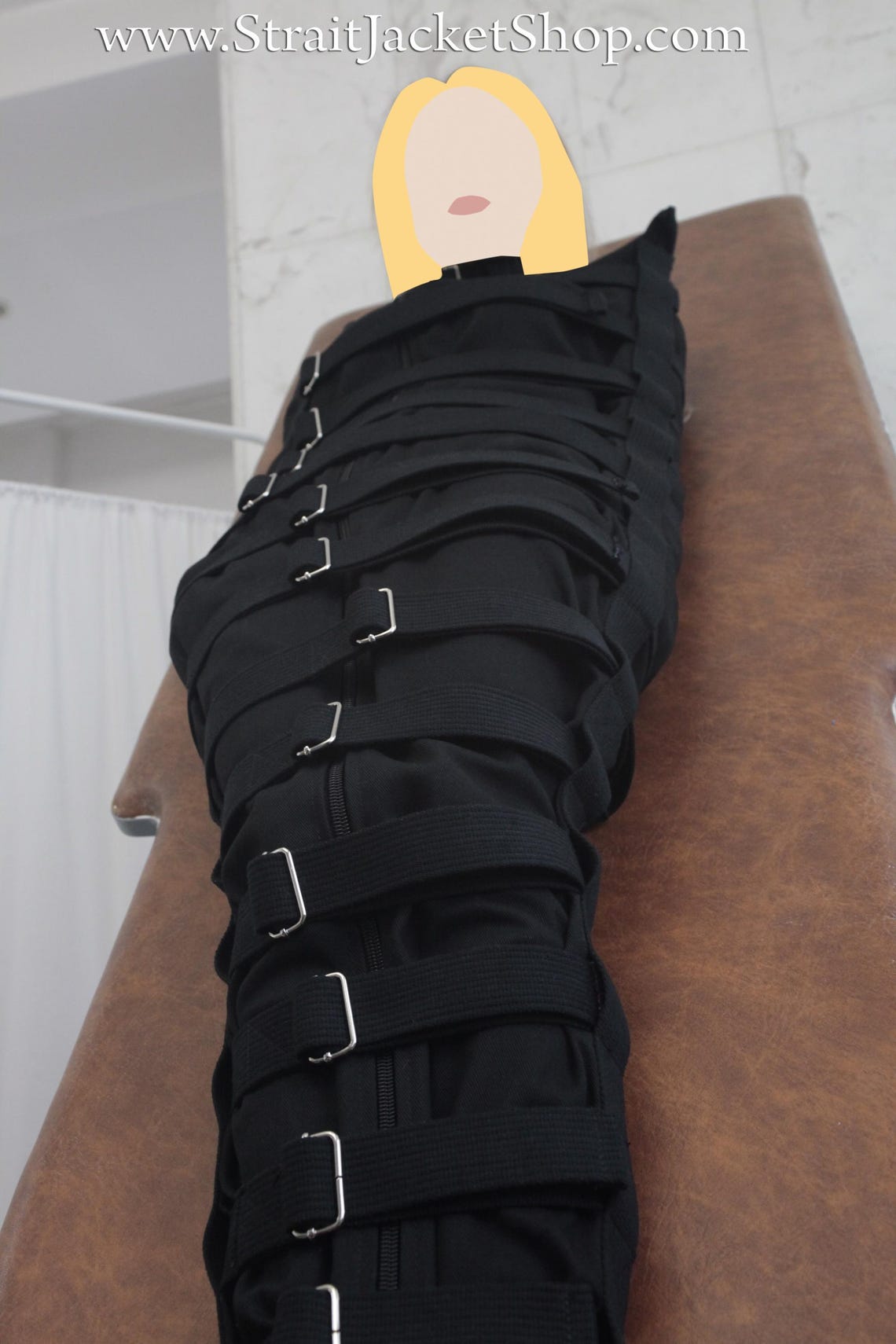 Black Sleep Sack Bondage Body Bag - Straitjacket Mummification / Asylum ...