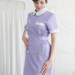 Cute Purple Nurse Uniform - High Quality 100% Cotton / ABDL Nurse ...