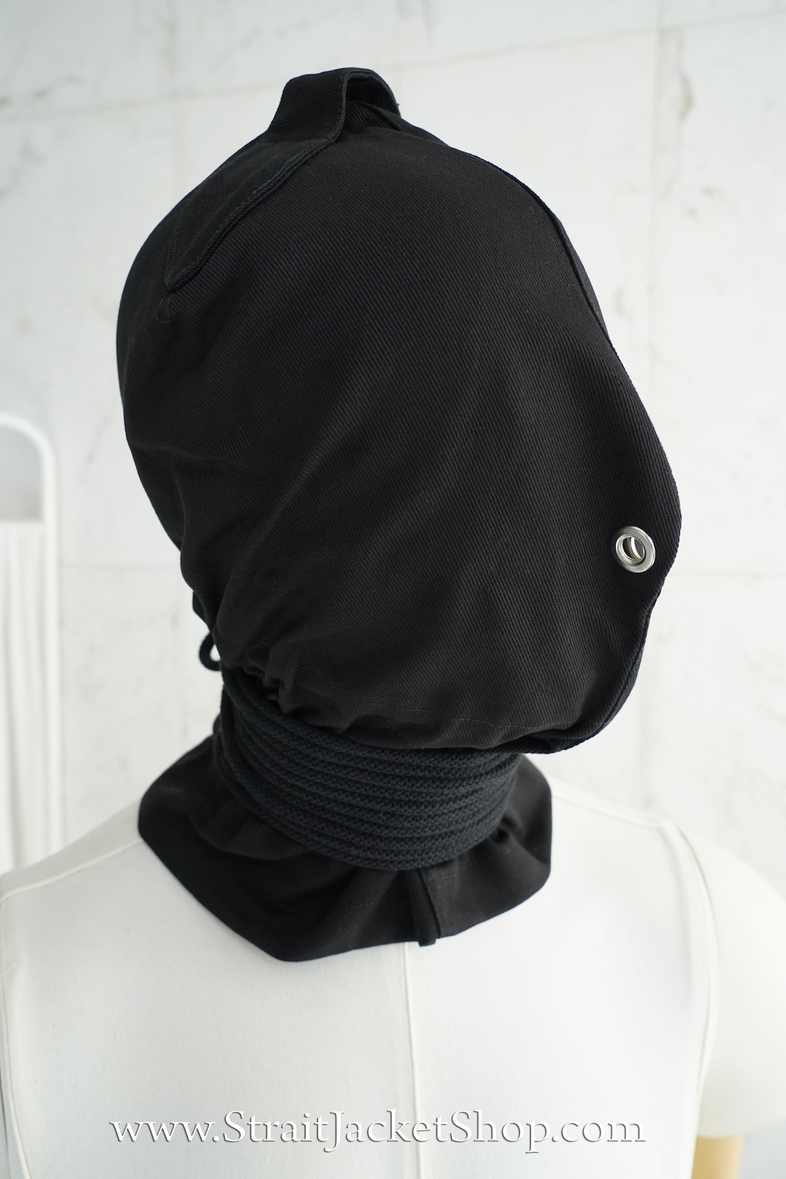 Black Bondage Hood - Straitjacket Heavy Duty Mask - Etsy