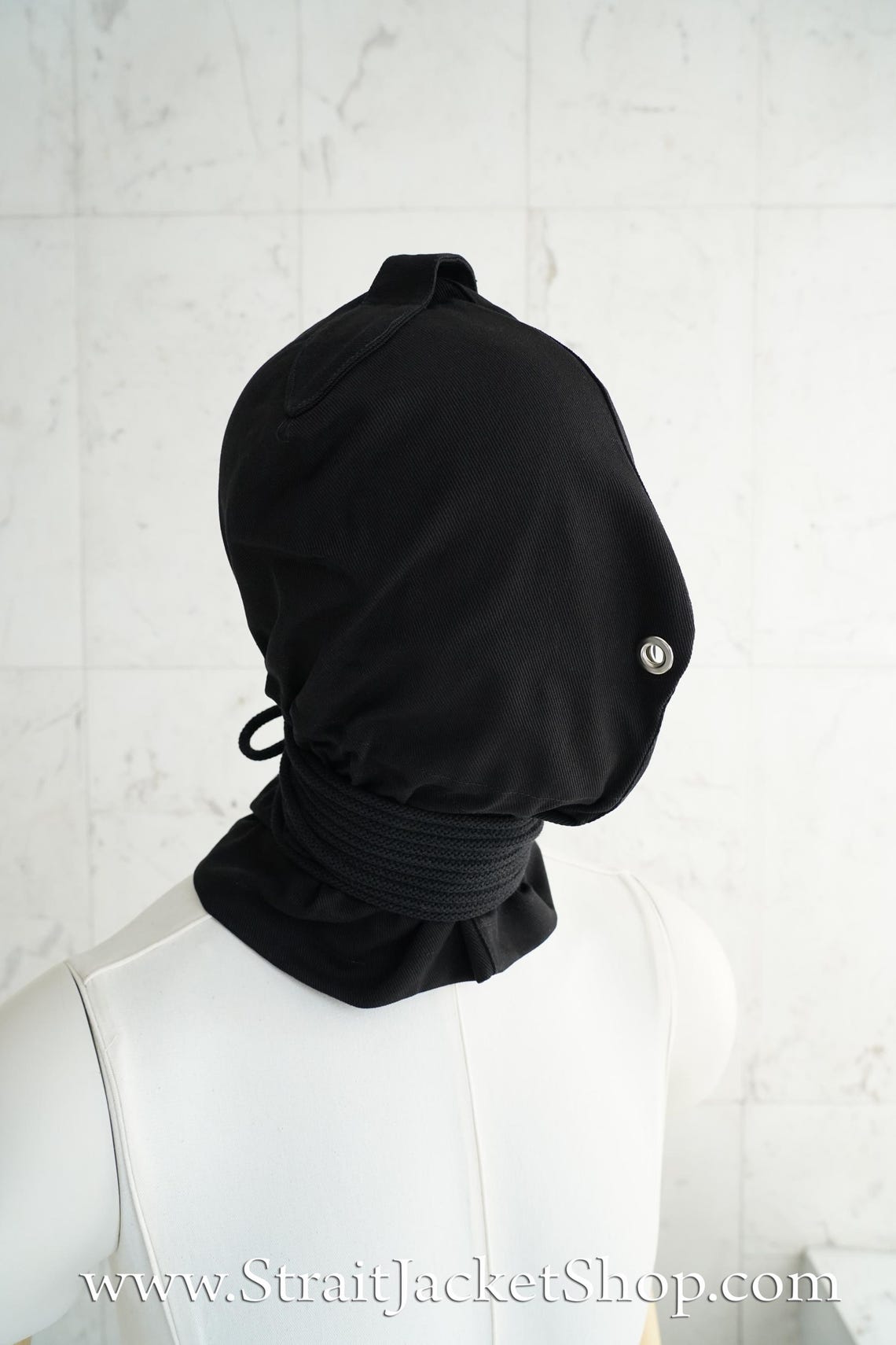 Black Bondage Hood - Straitjacket Heavy Duty Mask - Etsy
