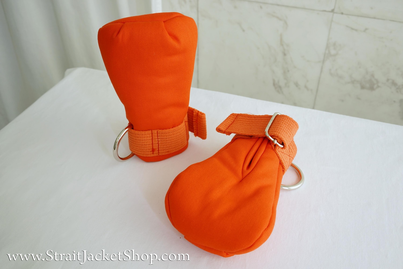 Orange Safety Mittens - Bondage Soft Padded Mittens for Inmates and ...