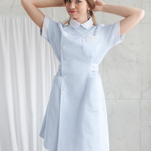Cute Blue Nurse Uniform - High Quality 100% Cotton / Medical / Hospital ...