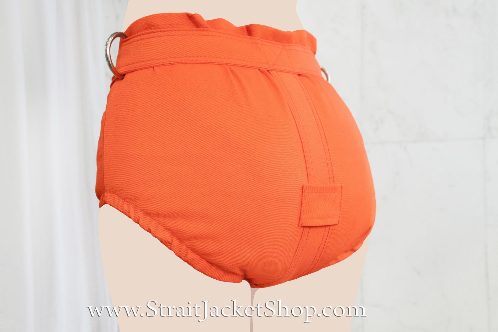 Orange Prison Lockable Diaper Cover Pants - Anti Diaper Removal ...