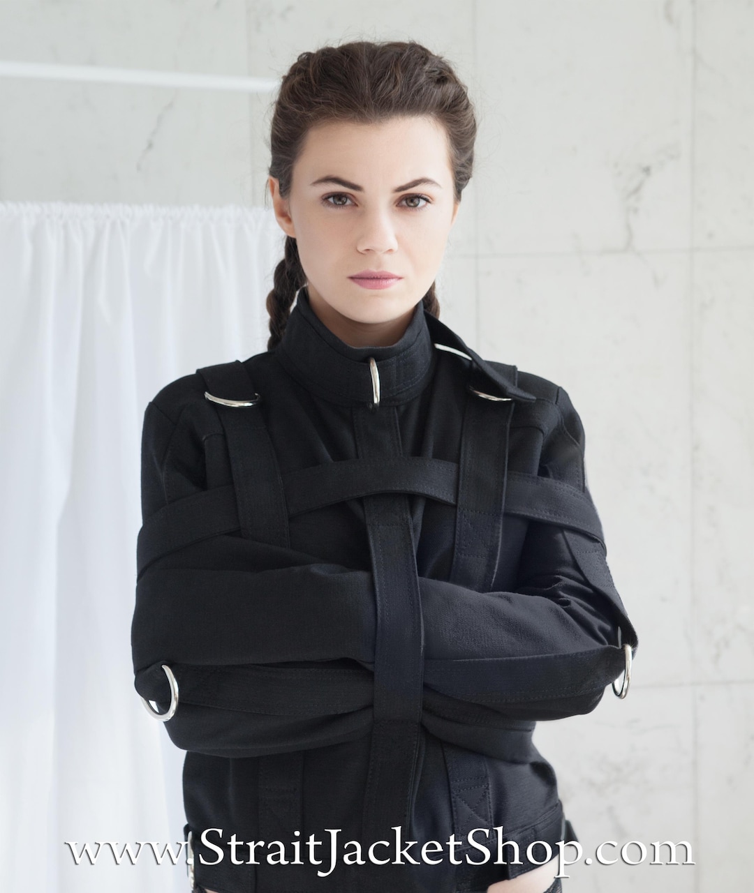 Black Heavy Duty Straitjacket Costume Straitjacket Fully Functional ...