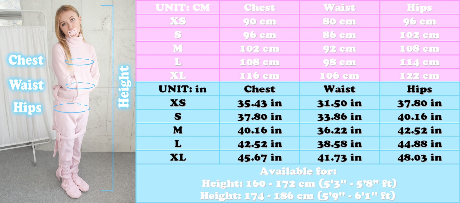 Blue Straitjacket Soft Polar One Piece Pajama Onesie Costume ABDL ...