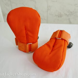 Orange Safety Mittens - Bondage Soft Padded Mittens for Inmates and ...
