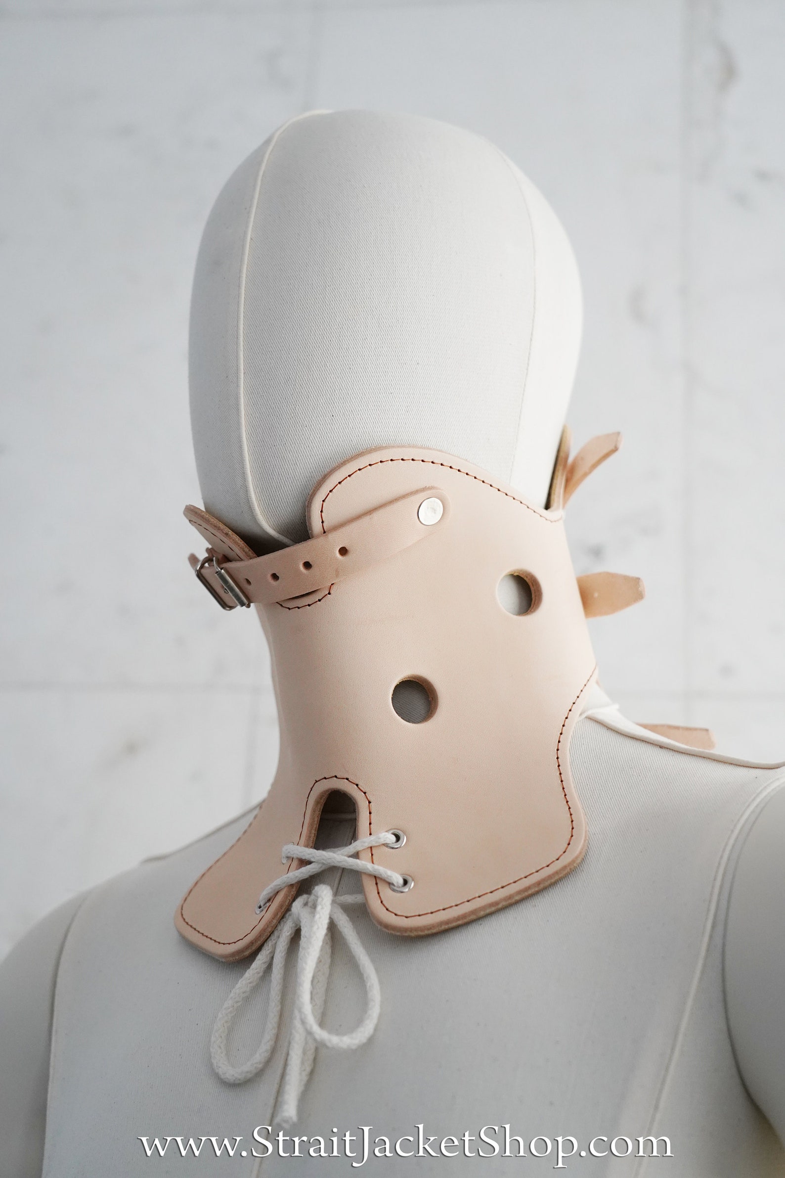 Black Leather Orthopedic Esque Posture Collar Neck Brace Orthosis Stiff ...