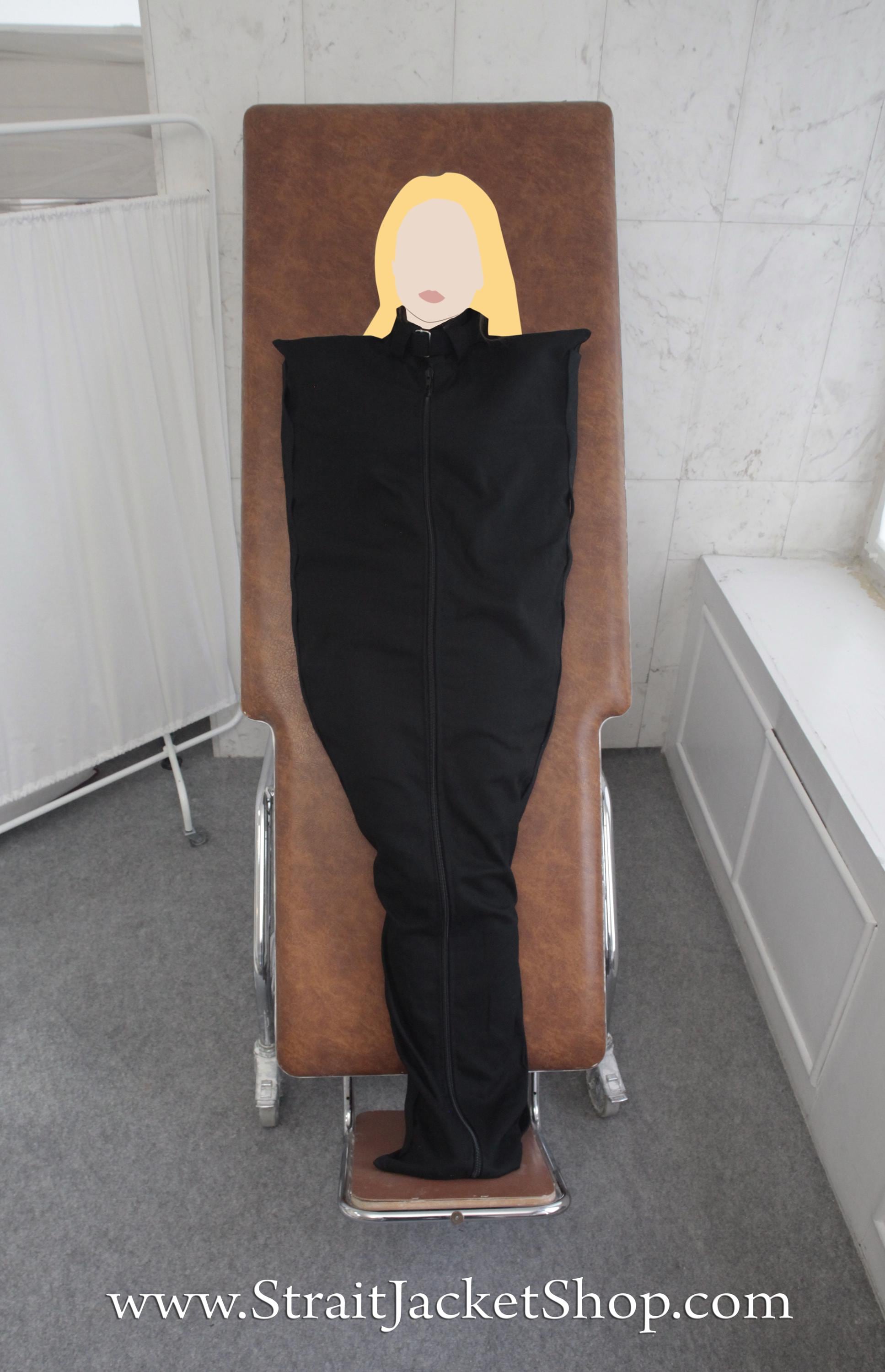 Black Sleep Sack Bondage Body Bag - Straitjacket Mummification / Asylum ...