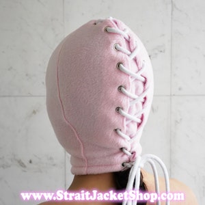 Pink Timeout Mask Blindfold Baby Pink / ABDL / Restraining Face Hood ...