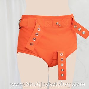 Orange Prison Lockable Diaper Cover Pants - Anti Diaper Removal ...