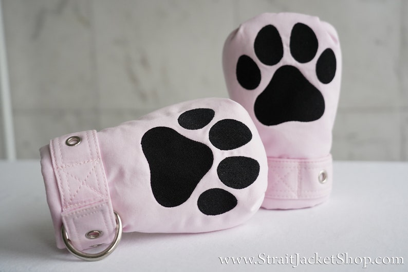 P.A.W.S. Orange Safety Mittens Bondage Soft Padded Mittens - Etsy