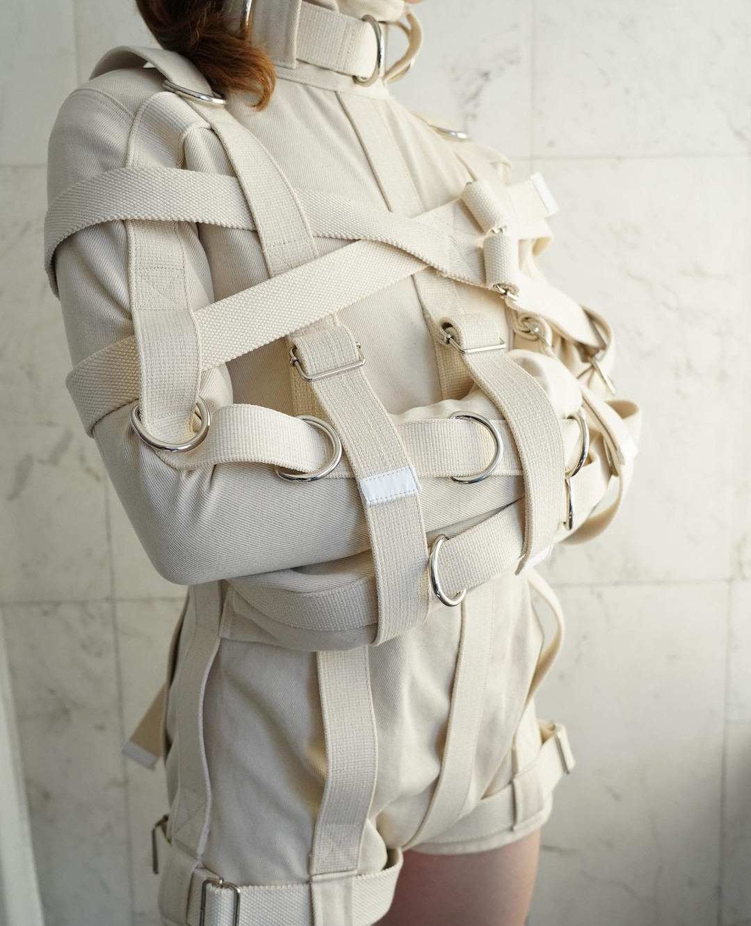 MAX Security Heavy Duty Straitjacket Body Suit Romper Costume - Fully ...