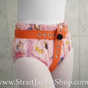 Orange Diaper Wearing Enforcer Strap Anti Diaper Removal / Restraining ...