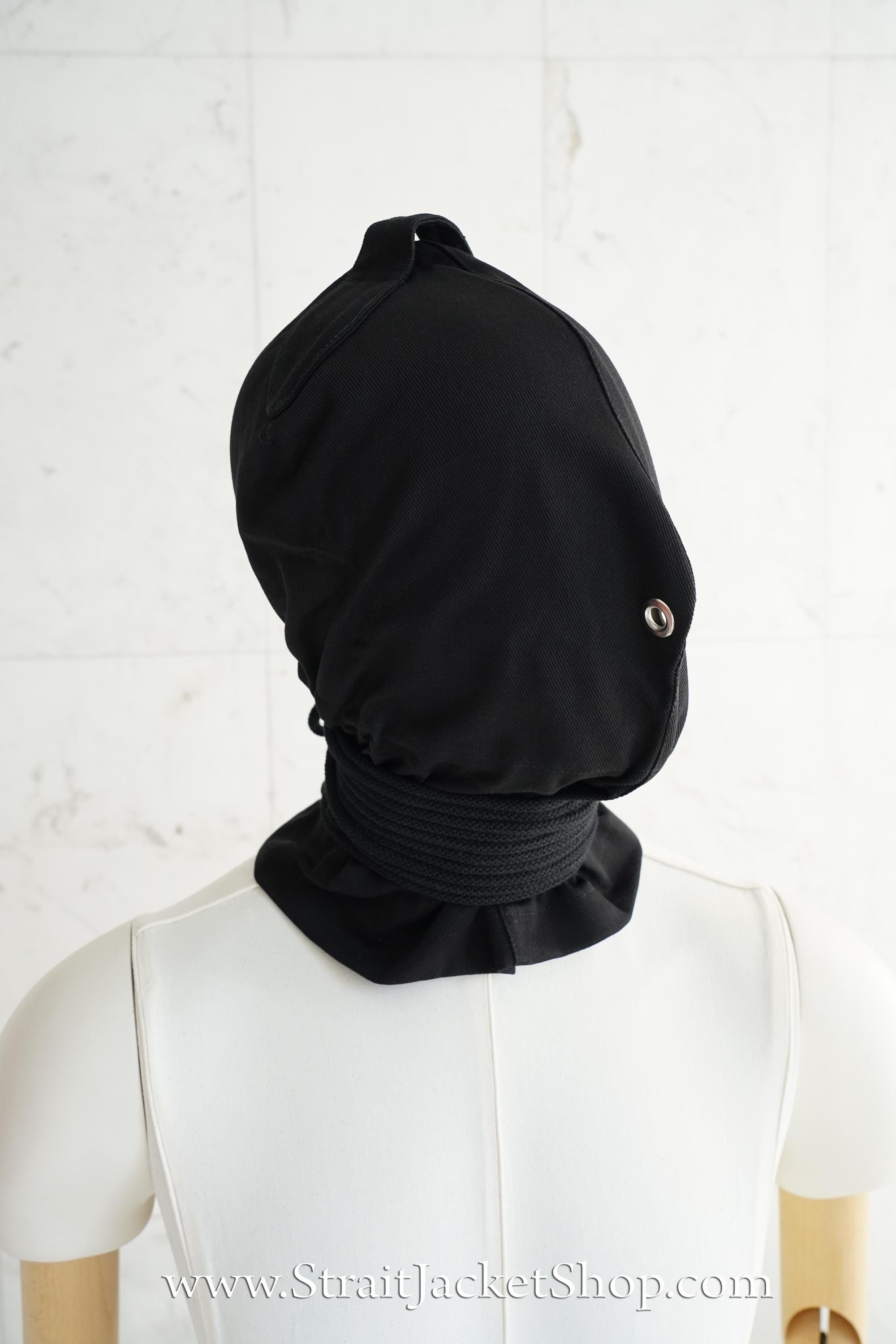 Black Bondage Hood - Straitjacket Heavy Duty Mask - Etsy